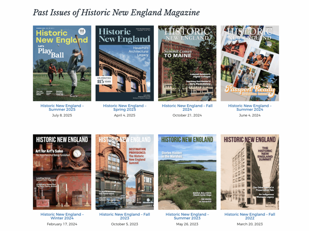 Celebrating a Quarter-Century of Storytelling with Historic New England ...